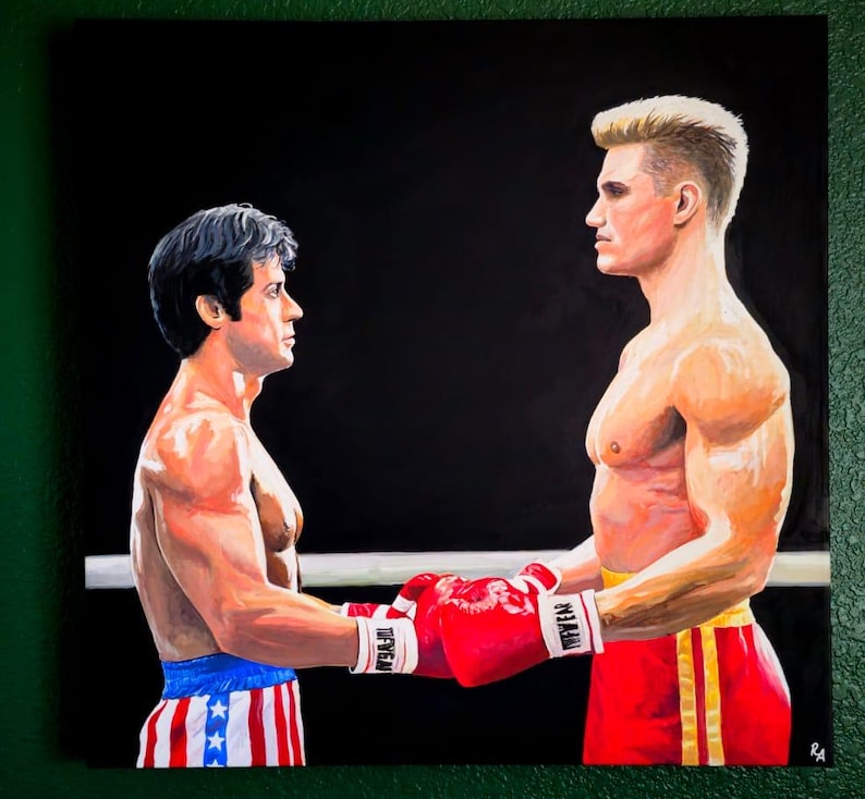 Original Painting or Print| Rocky IV Wall Art Acrylic Painting | Rocky ...