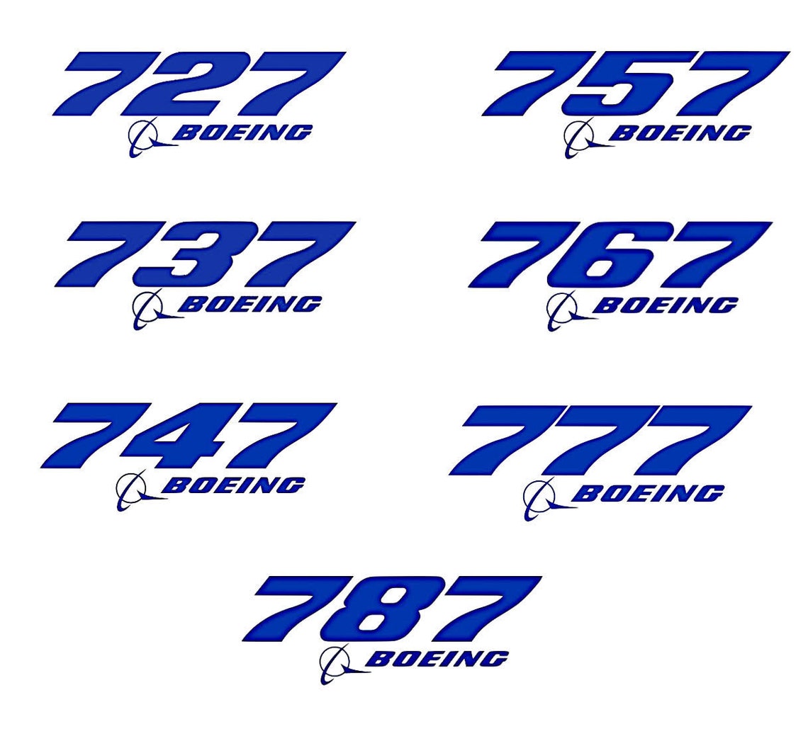 Boeing Logo Aufkleber 727/737/747/757/767/777/787 Custom | Etsy