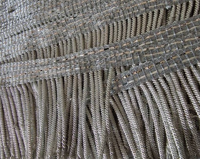 1 Yard Antique/vintage French Metallic Silver/gray Ribbon Galloon Trim ...