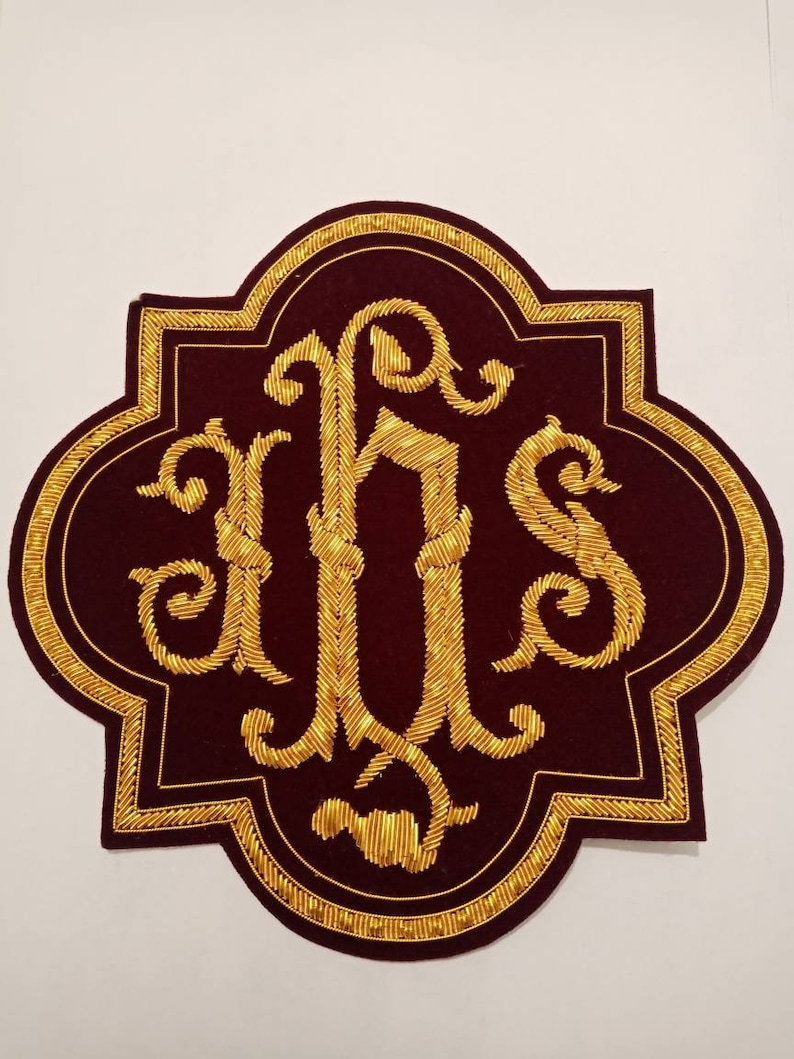 Liturgical Applique IHS Emblem Handmade Embroidery. - Etsy