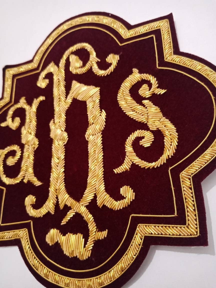 Liturgical Applique IHS Emblem Handmade Embroidery. - Etsy
