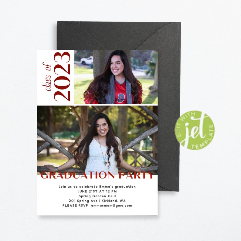 2023 Graduation Party Invitation Editable Digital Download - Etsy