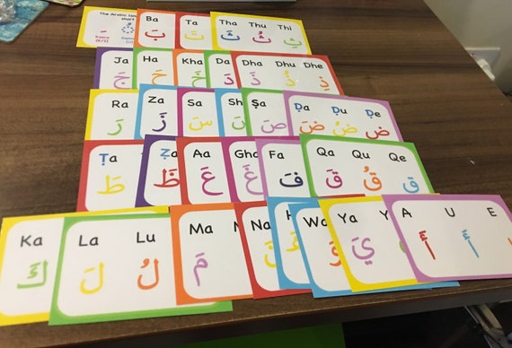 Arabic Alphabet Short Vowels Flashcards damma Kasra Fatha | Etsy