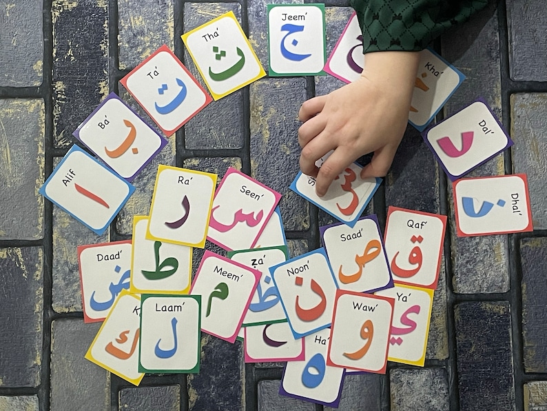 Arabic Alphabet Flash Cards- Alif Ba Ta, Islamic Learning, Madrassah ...