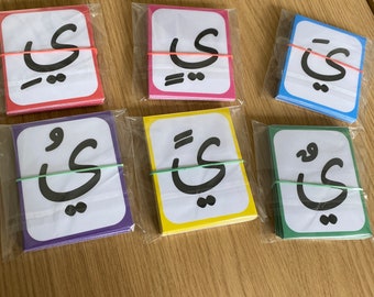 Arabic Alphabet Short Vowels Flashcards damma Kasra Fatha - Etsy UK