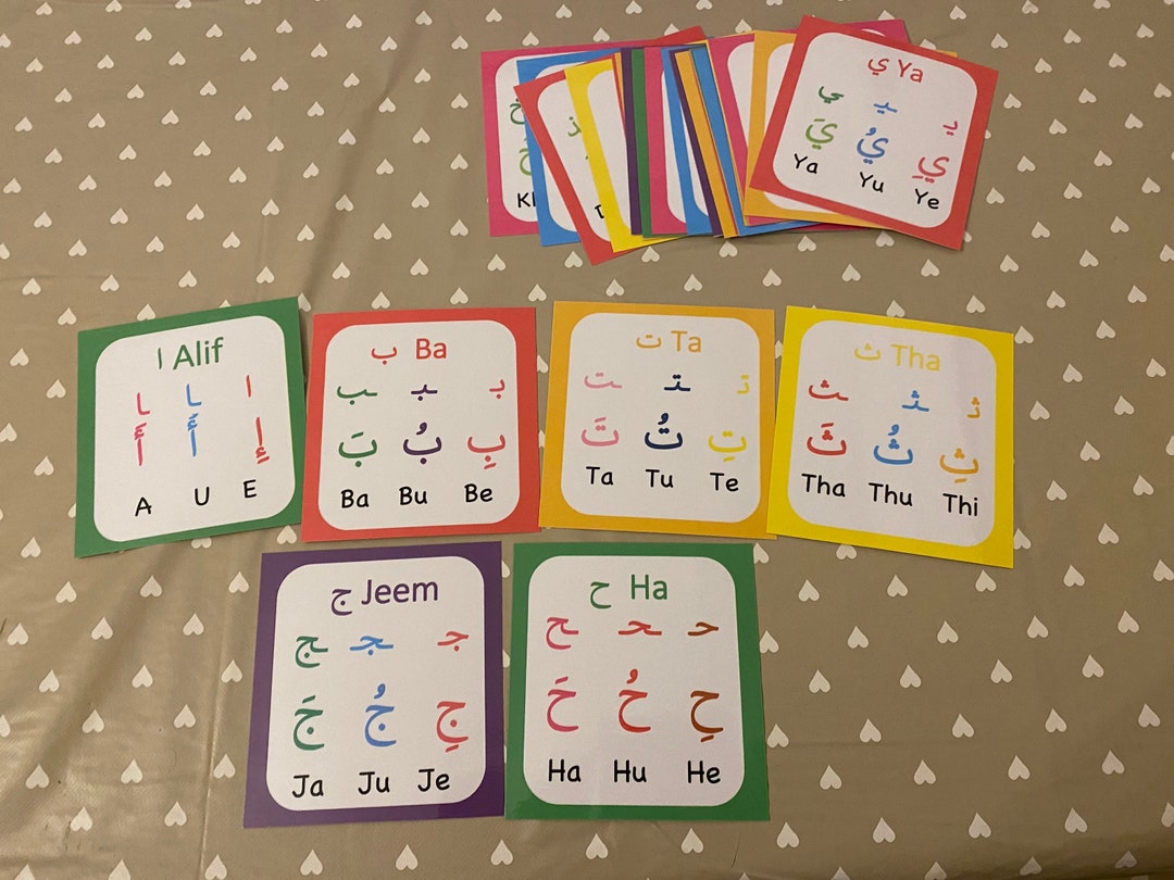 Short Vowels/ Letter Formation Posters/ Flashcard Set- Alif Ba Ta, Eid ...