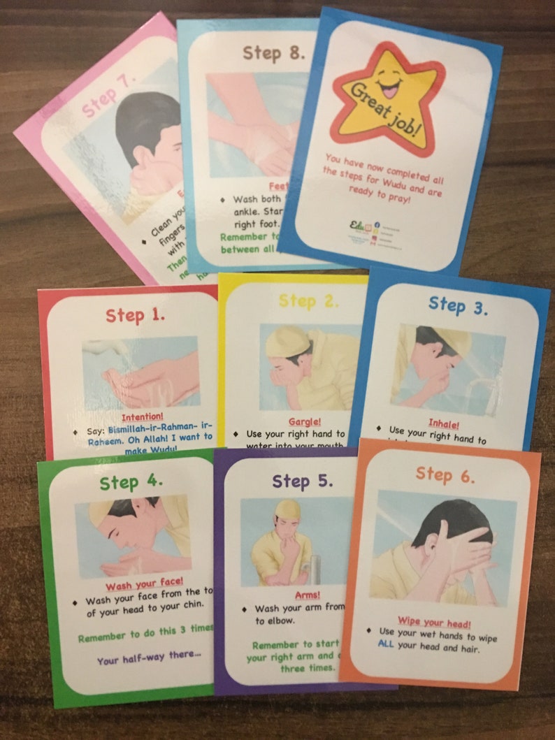 Steps of Wudu/ Ablution - Etsy