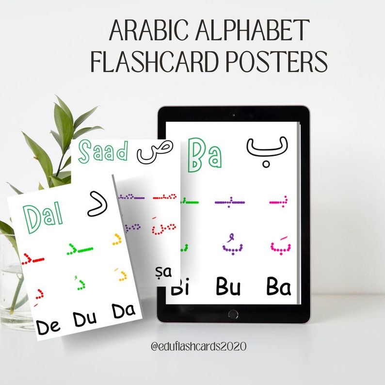 Arabic Alphabet and Short Vowel Tracing Posters. PDF Alif Ba Ta, Learn Arabic, Arabic Flashcards ...