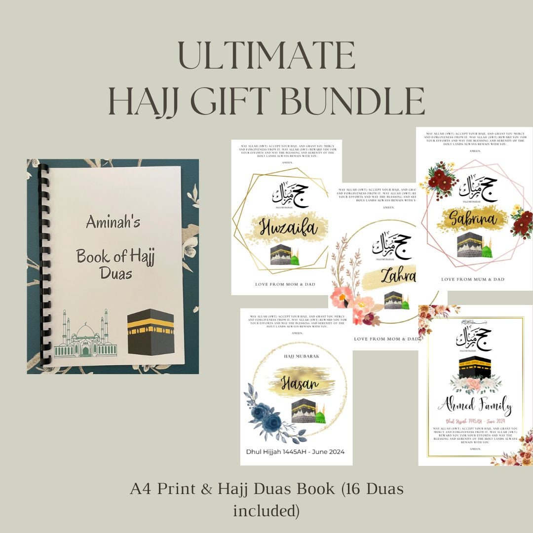 A4 Personalised Hajj Frame, Hajj Mubarak, Hajj Print, Hajj Gift, Hajj ...
