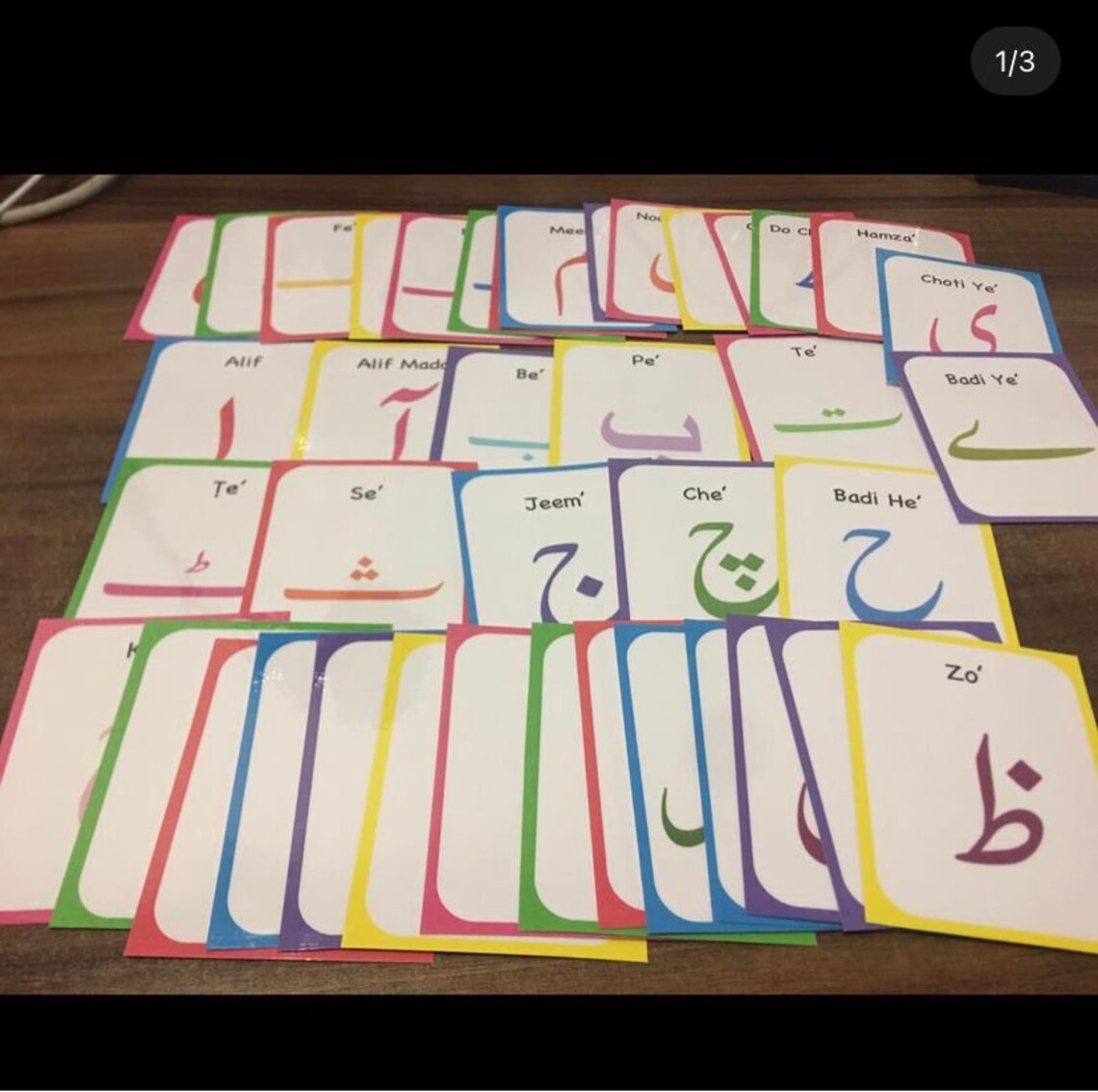 Urdu Alphabet Flashcards Eid Gift Learn Urdu Printable - Etsy