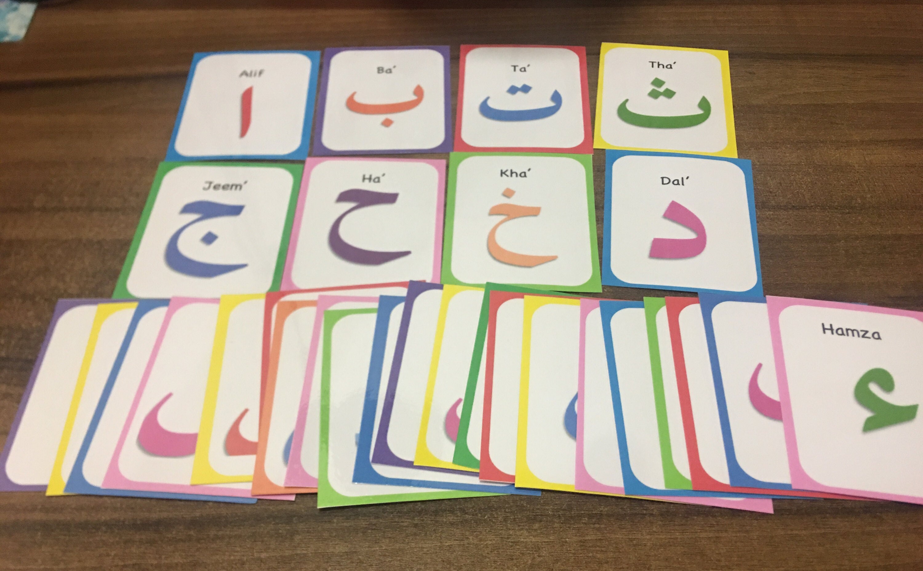Arabic Alphabet Flash Cards- Alif Ba Ta, Islamic Learning, Madrassah ...