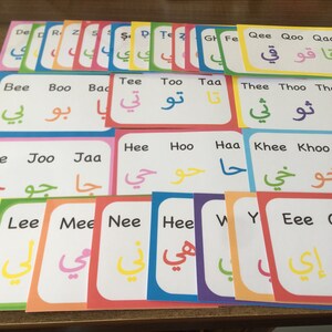 Arabic Alphabet Long Vowels Flashcards! (alif, Ya, Waw), Instant ...