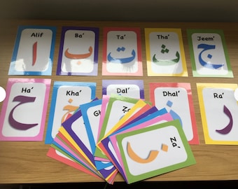 Arabic Alphabet Flash Cards, Alif Ba Ta, Eid Gift, Learn Arabic ...