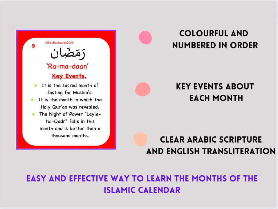 Islamic Months of the Year, Islamic Calendar, Muslim Homeschool ...