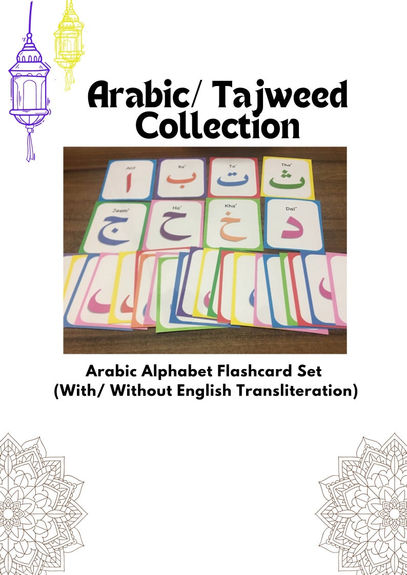 Arabic Alphabet Flash Cards Alif Ba Ta Eid Gift Learn - Etsy Australia