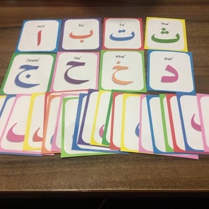 Arabic Alphabet Flash Cards, Alif Ba Ta, Eid Gift, Learn Arabic ...