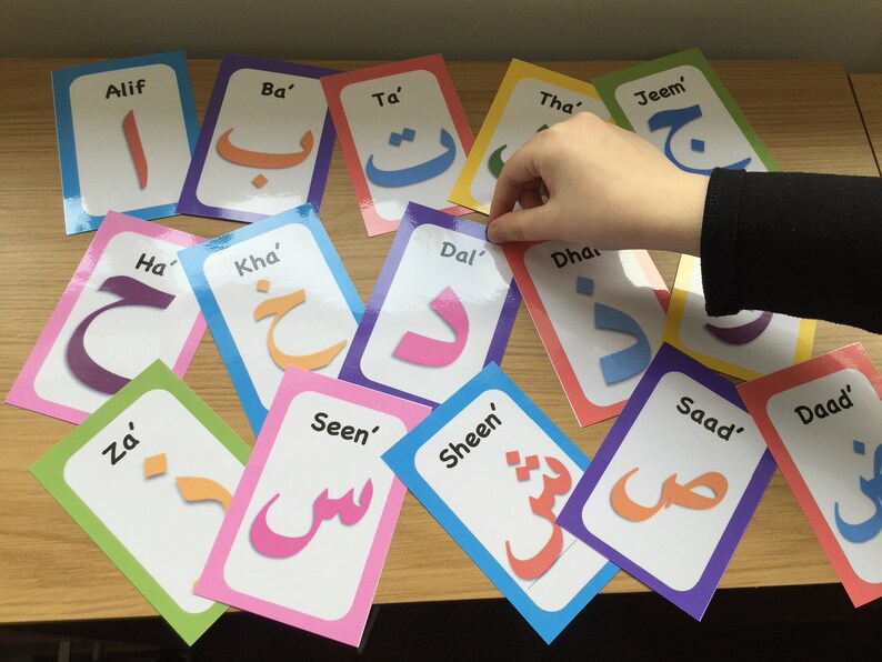 XL ARABIC Alphabet Flashcards Alif Ba Ta Eid Gift Learn - Etsy
