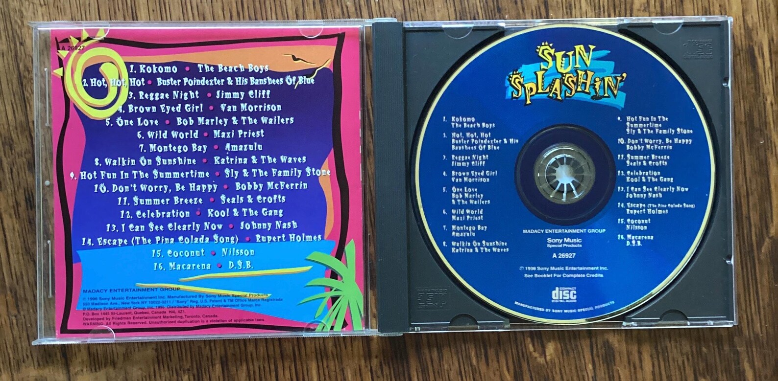 Sun Splashin 16 Hot Summer Hits Variou Artists CD Madacy Records A ...