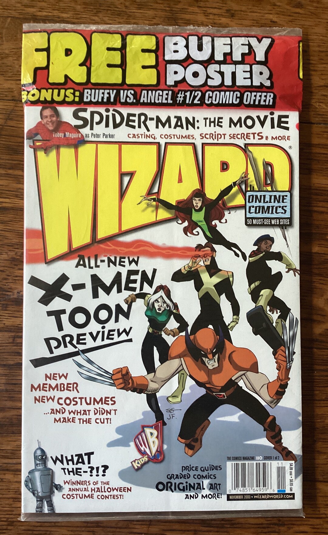 Wizard the Comic Magazine 110 Nov. 2000 X-men, Spider-man Buffy Poster ...