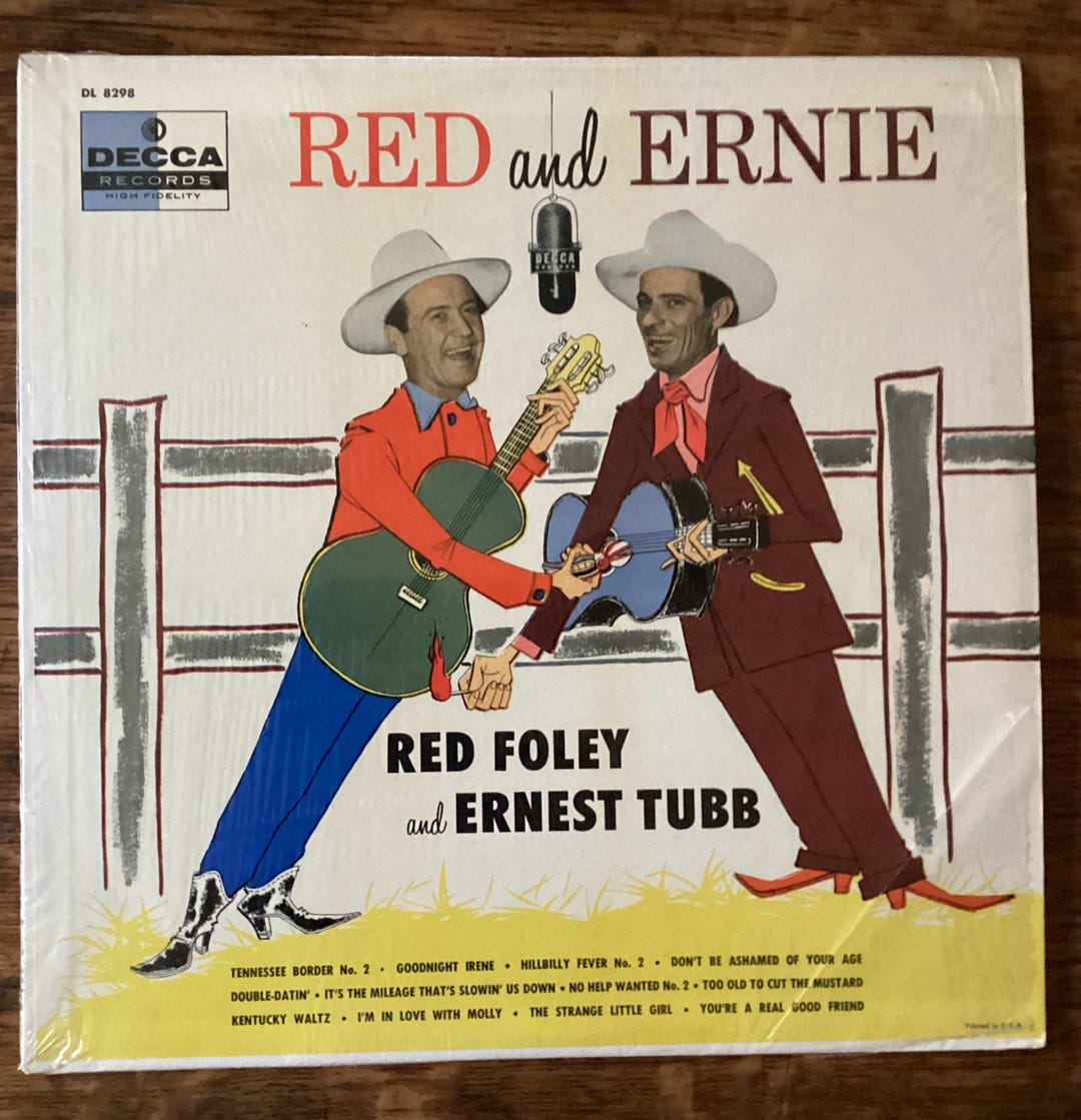 Red and Ernie - Red Foley & Ernest Tubb - Mono Vinyl LP 1976 Decca ...
