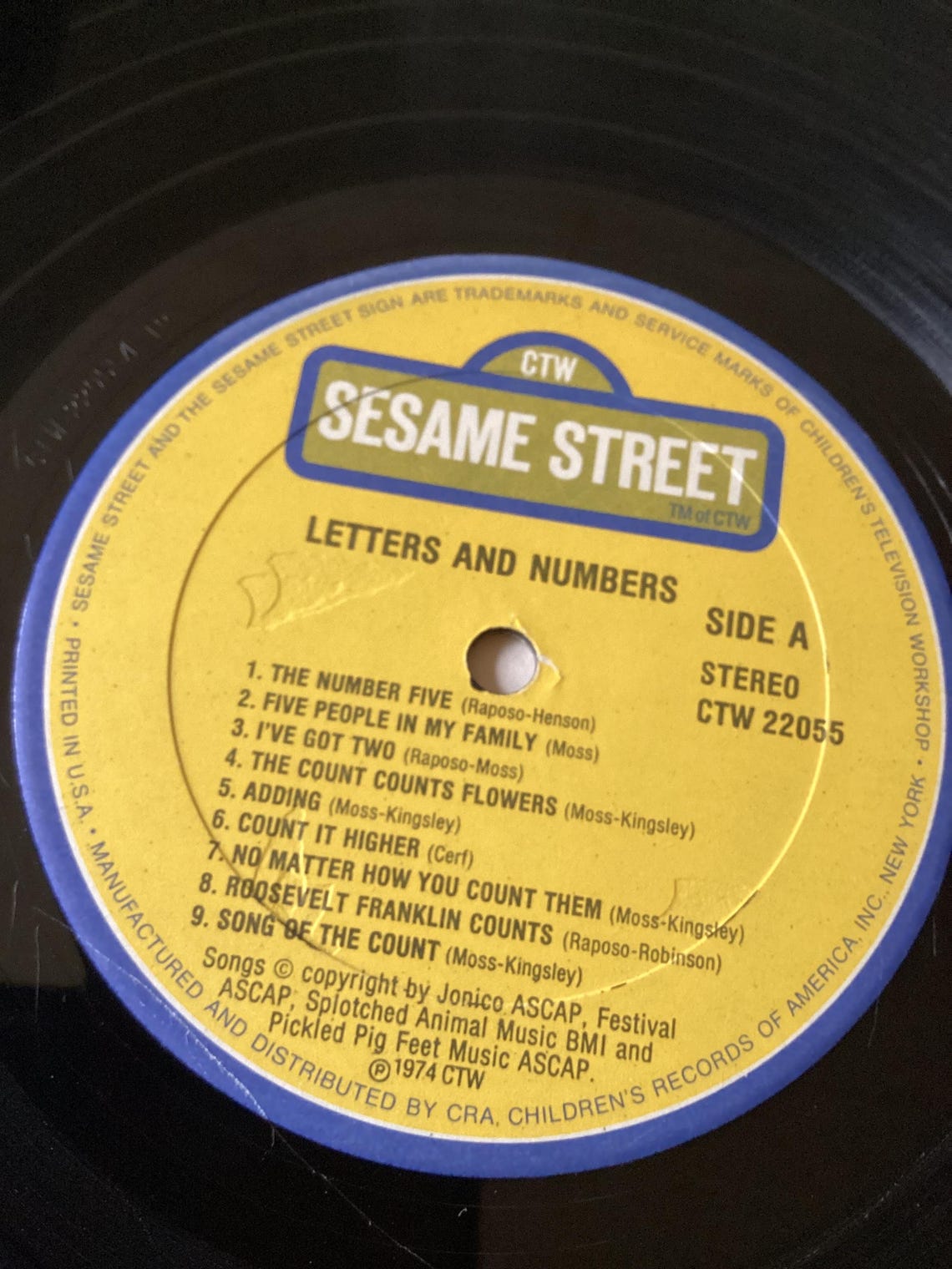 Sesame Street - Letters and Numbers - Stereo Vinyl Lp Record 1974 ...