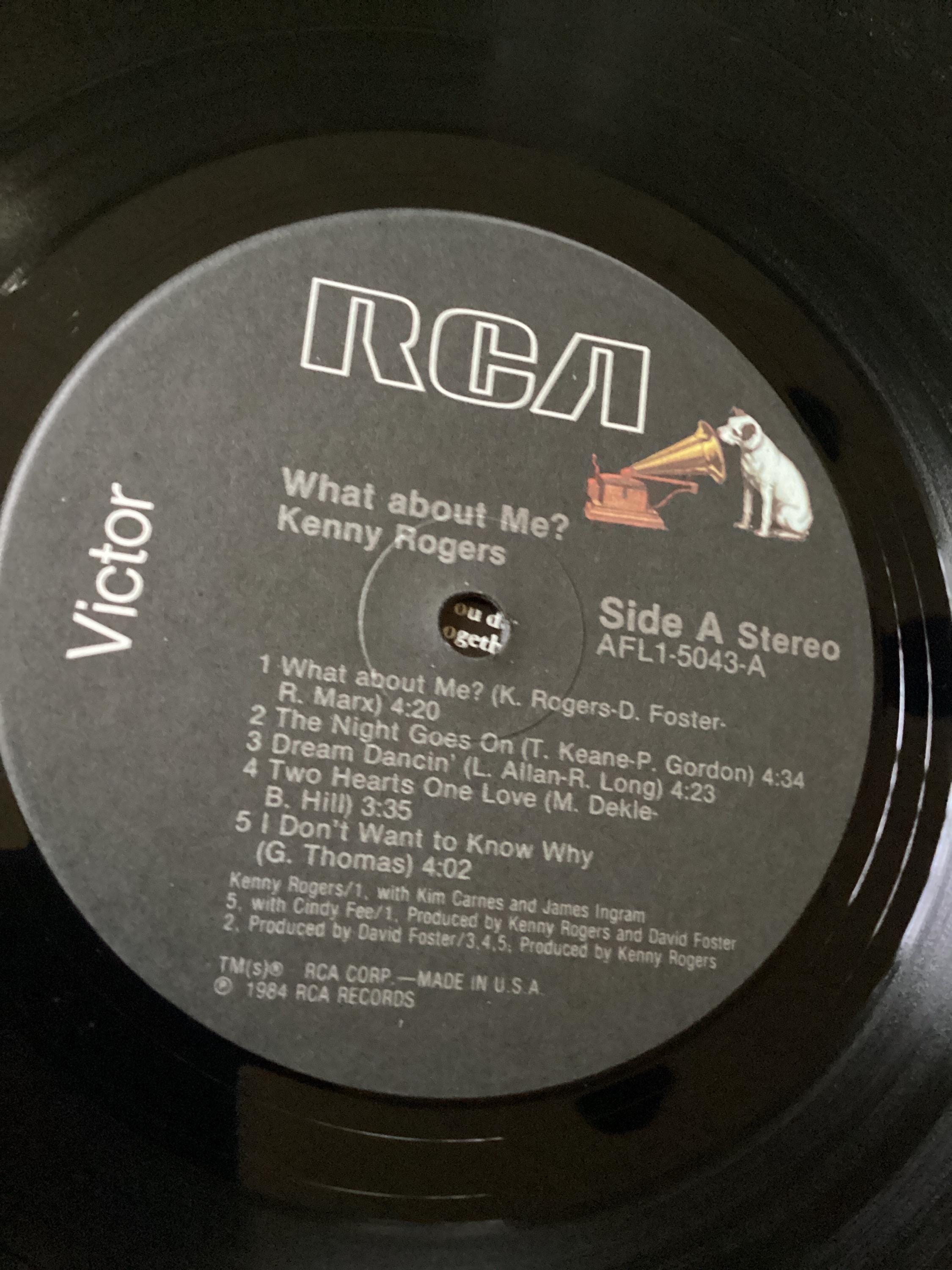 Kenny Rogers - What About Me? - Stereo Vinyl Lp 1984 RCA Records AKL1 ...