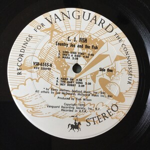 C.J. Fish Country Joe and the Fish Vinyl Stereo LP 1970 Vanguard ...