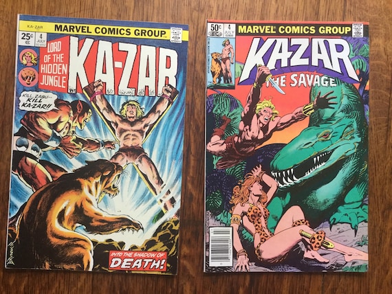 Lot Ka-zar Lord of the Hidden Jungle 4 July 1974 & Ka-zar the - Etsy