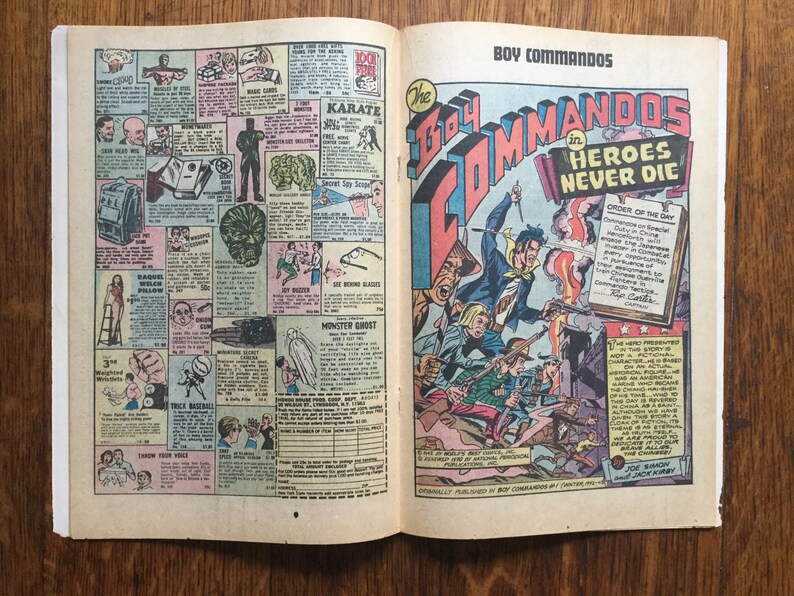 Boy Commandos Vol. 1 1 Oct. 1973 DC Comics Kirby Art - Etsy