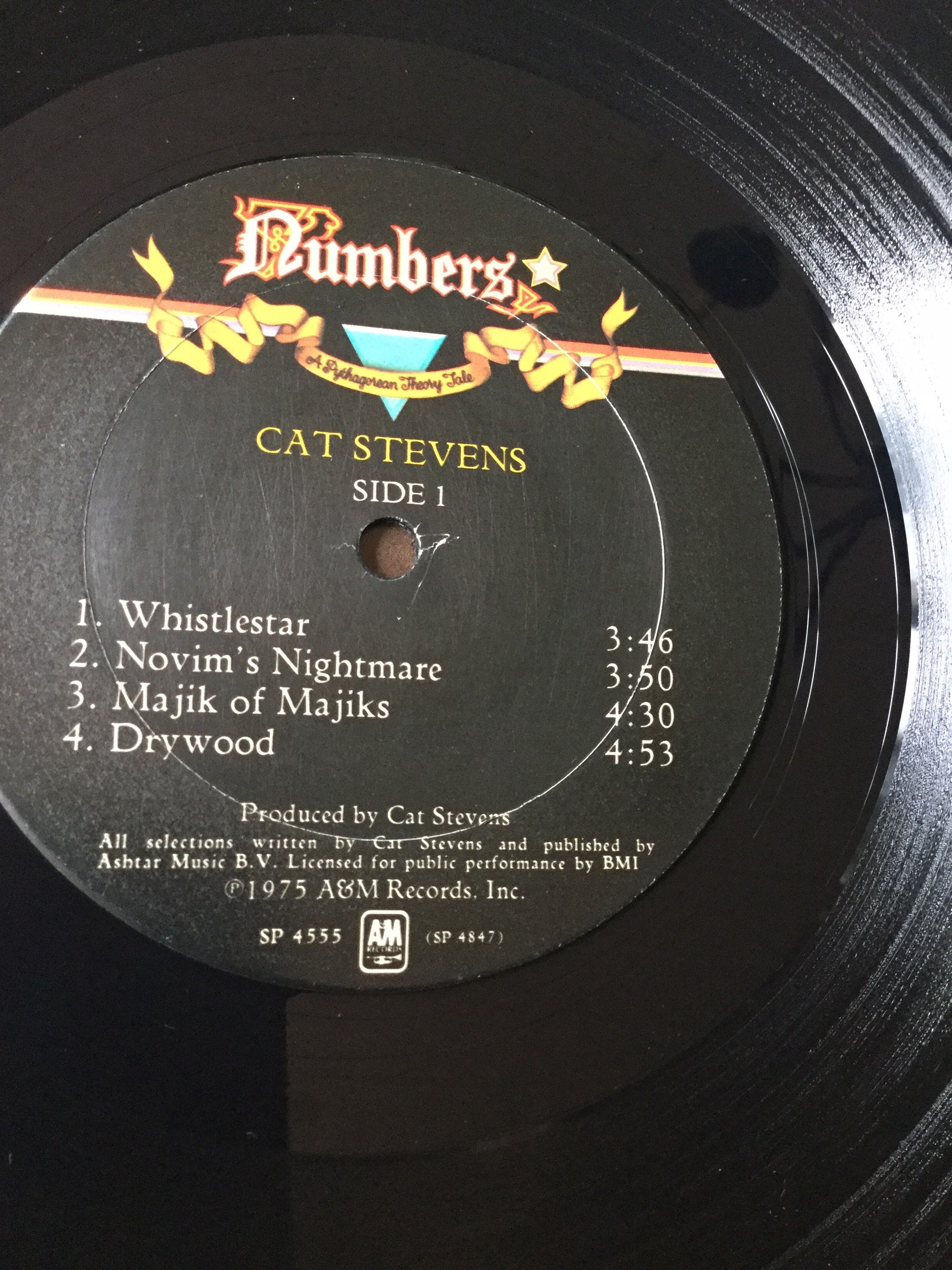 Cat Stevens Numbers Stereo Vinyl LP 1975 A&M Records SP 4555 | Etsy