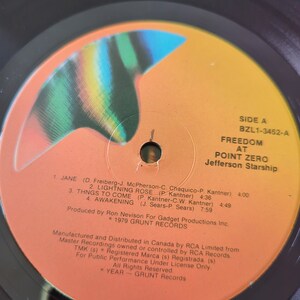 Jefferson Starship Freedom at Point Zero Stereo Gatefold Vinyl LP Grunt ...