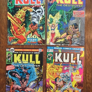 Lot Kull the Destroyer Vol. 1 # 13, 15, 16 & 19 Apr-feb. 1974-77 Marvel ...