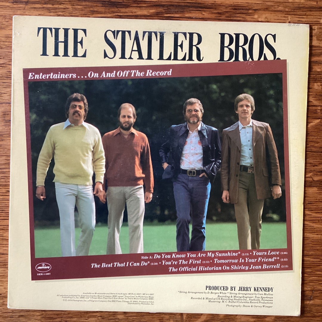 The Statler Bros. Entertainers… on and off the Record Lp Vinyl 1978 ...