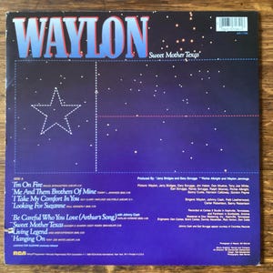 Waylon Jennings - Waylon* Sweet Mother Texas - Stereo Vinyl LP 1986 RCA ...