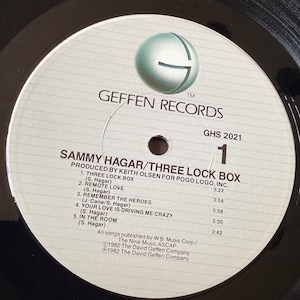 Sammy Hagar Three Lock Box Stereo Vinyl LP 1982 Geffen Records GHS 2021 - Etsy