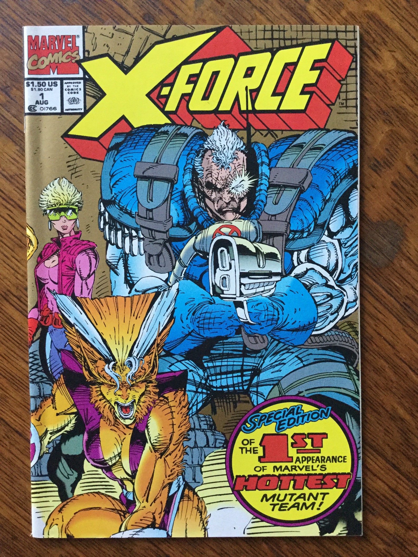 X-force 1 Aug. 1991 Marvel Comics Gold Edition 2nd Print - Etsy