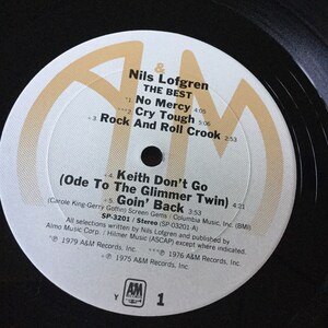 Nils Lofgren the Best Stereo Vinyl LP 1975 A&M Records SP-3201 - Etsy