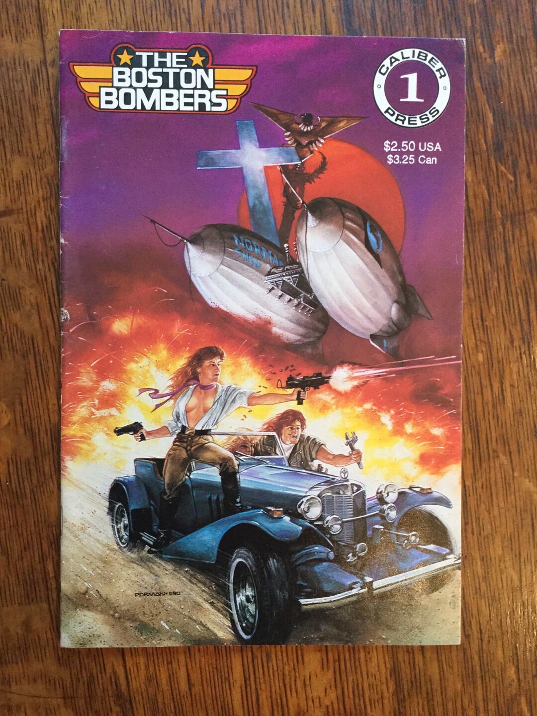 The Boston Bombers Vol. 1 # 1 1990 Caliber Press Comics. - Etsy