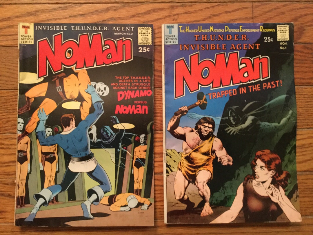 Lot Noman # 1 Nov. 1966 & # 2 Mar. 1967 Tower Comics W/ Dynamo - Etsy