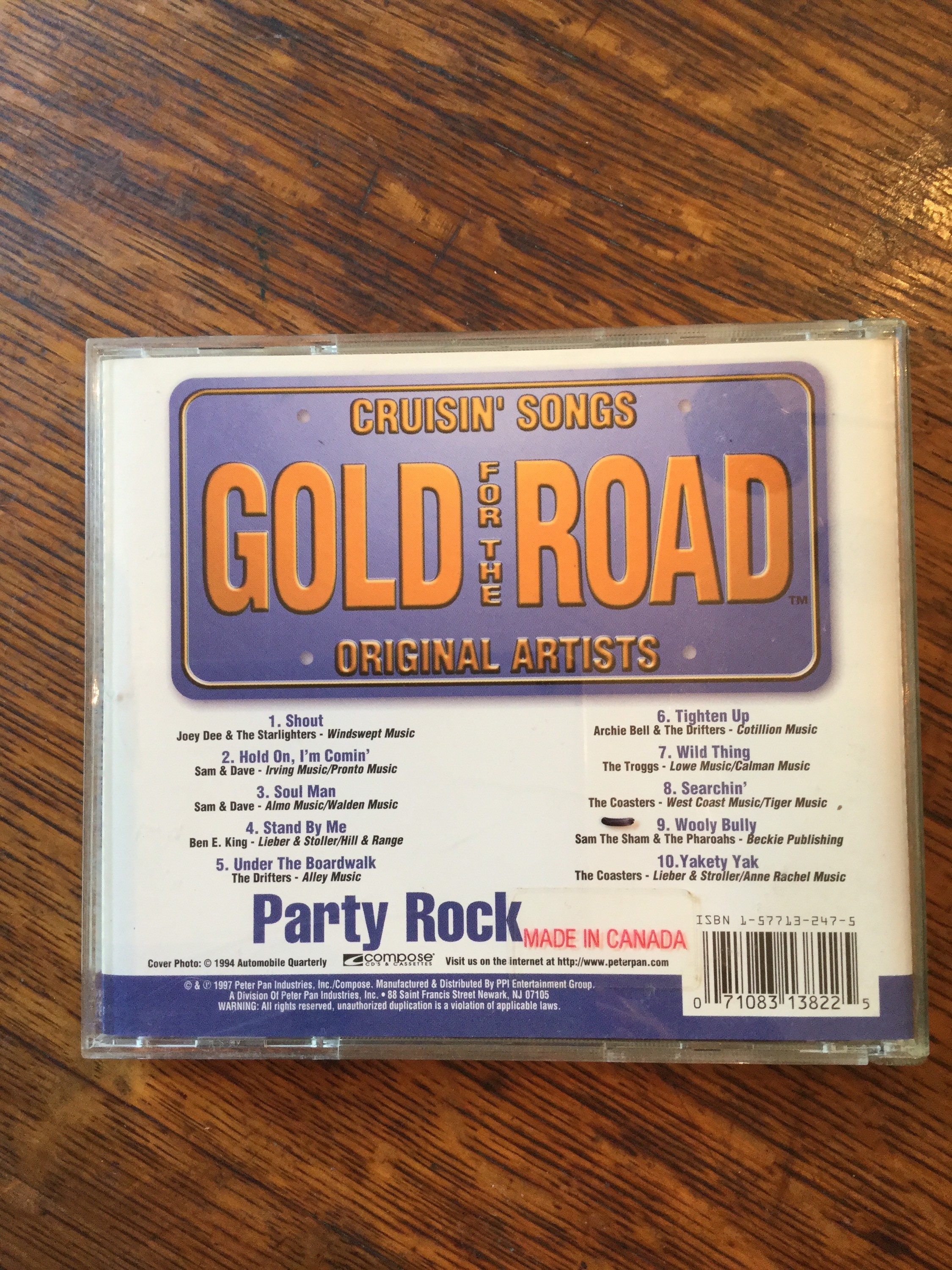 Gold for the Road Party Rock CD 1997 Peter Pan Ind. Records 138-2 Sam ...