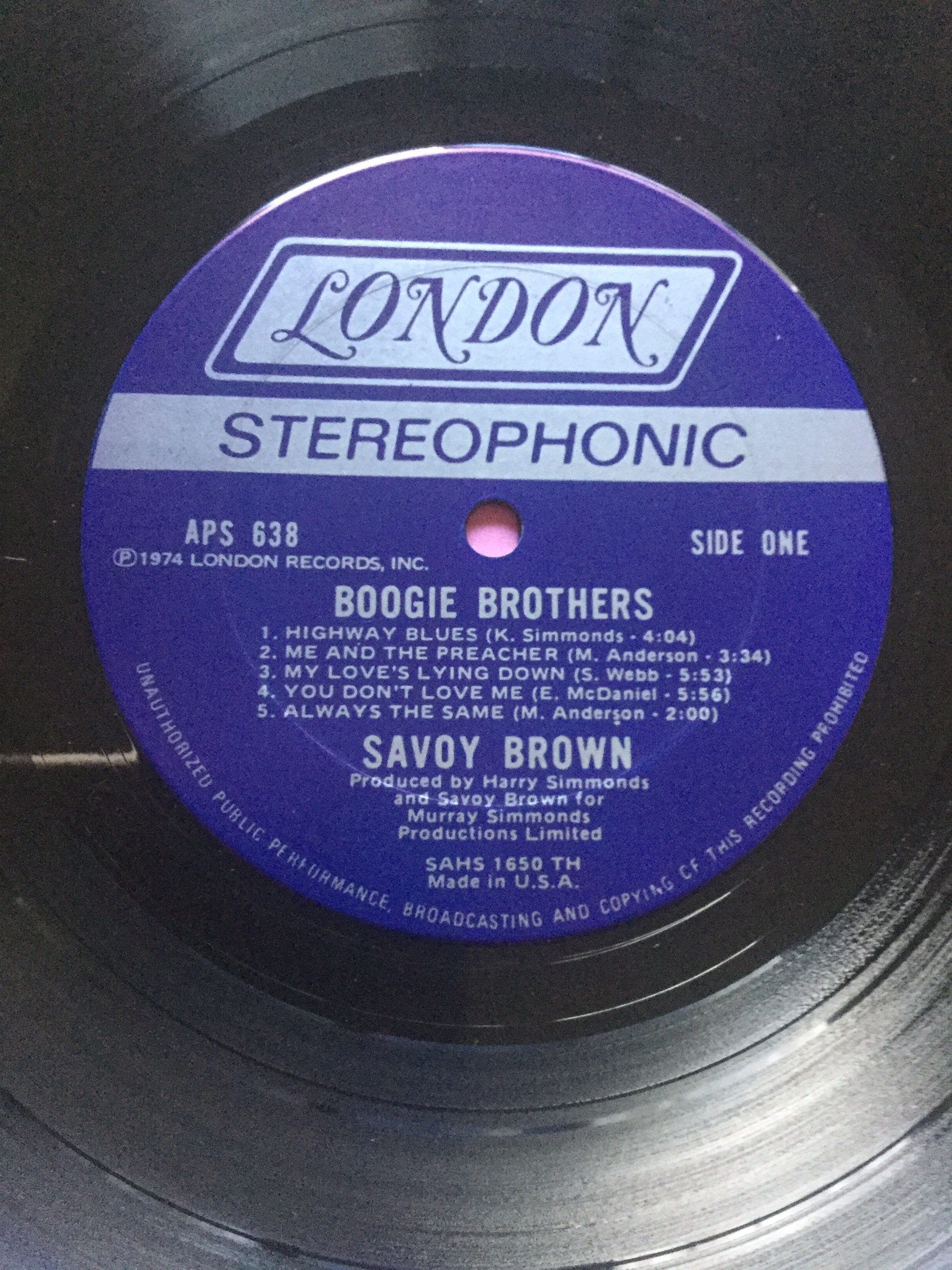 Savoy Brown Boogie Brothers Vinyl LP 1974 London Records APS 638 - Etsy