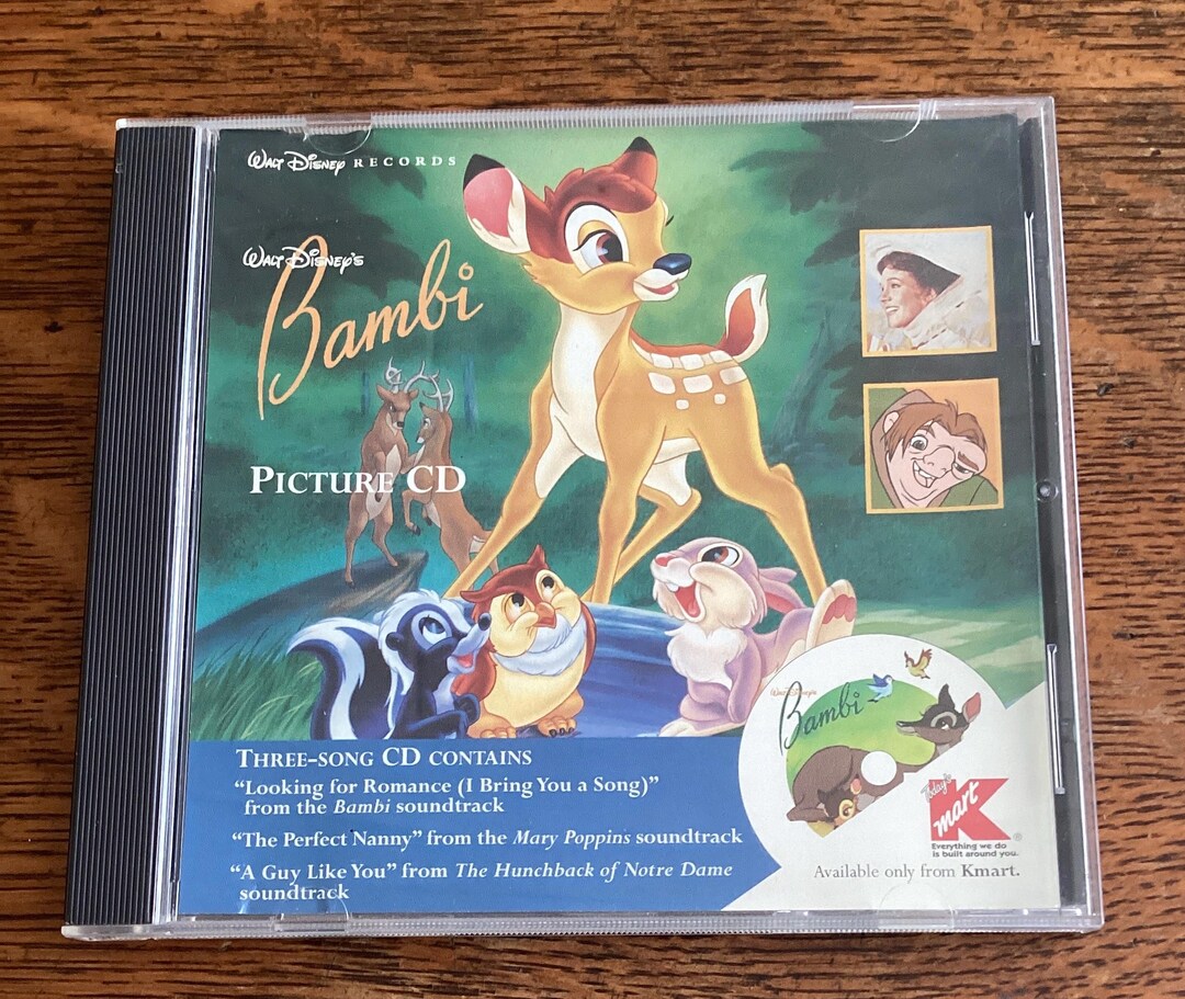 Disney’s Bambi Picture CD -minimax 3 Song Sampler CD - 1996 Walt Disney ...