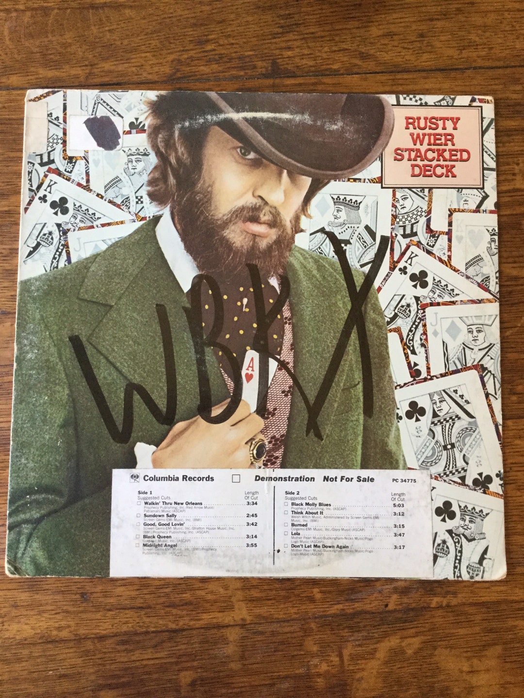 Rusty Wier Stacked Deck Stereo Vinyl LP Columbia Records Pc-34775white ...