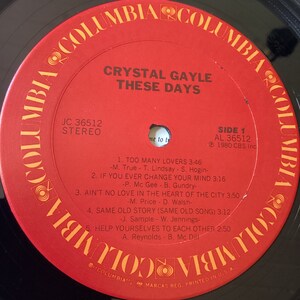 Crystal Gayle These Days Stereo LP 1980 Columbia Records JC 36512 - Etsy