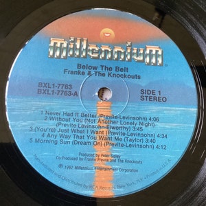 Franke & the Knockouts Below the Belt Stereo Vinyl LP 1982 Millennium ...