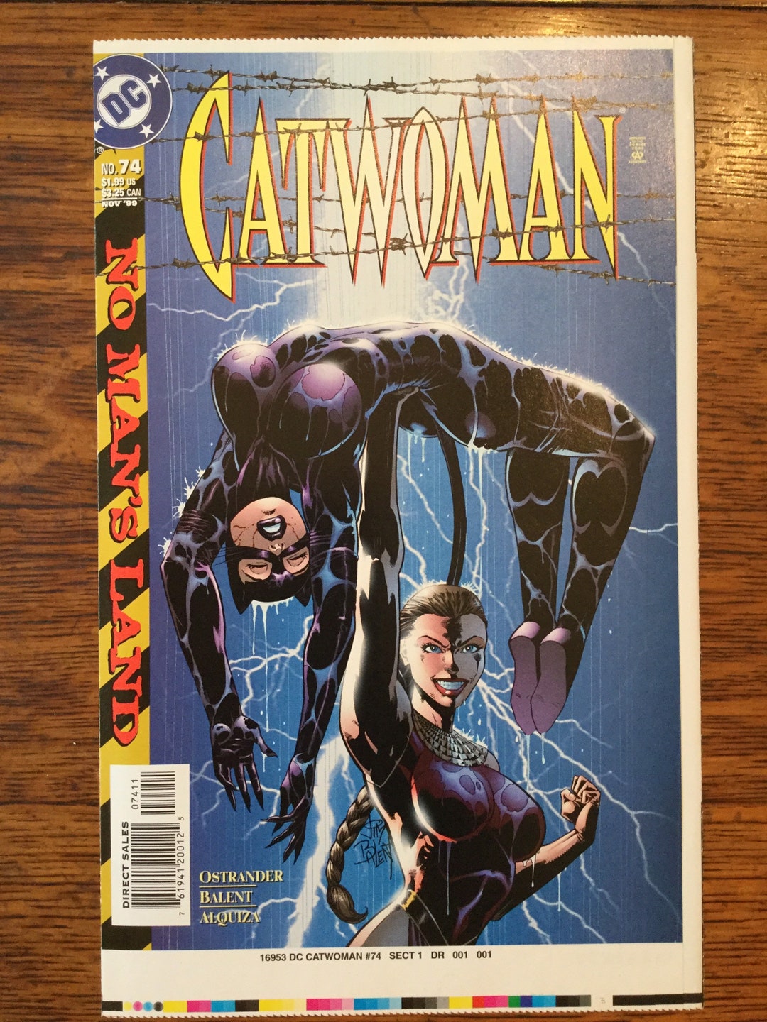Catwoman 74 Nov. 1999 DC Comics Promo Proof Uncut Cover No Mans Land ...