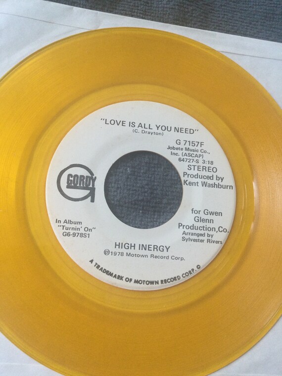High Inergy Yellow Vinyl 7 45 RPM 1978 Gordy/motown Records G - Etsy