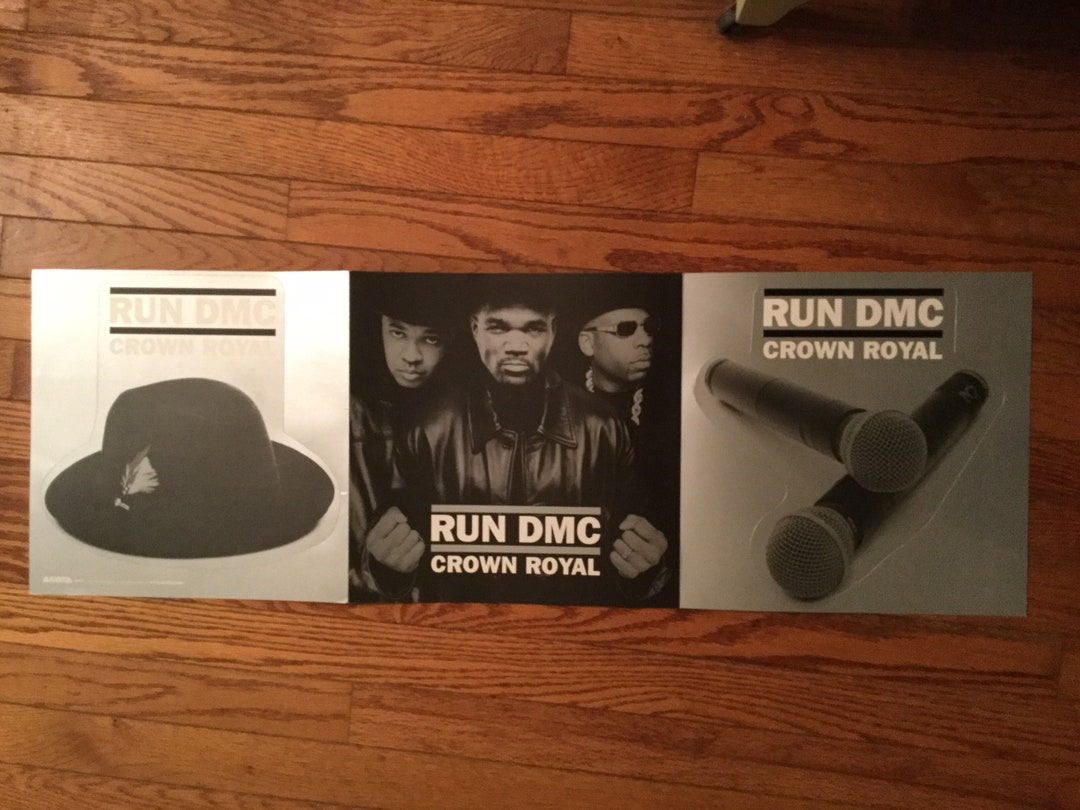 Run DMC Crown Royal Die-cut 3 Piece Promo Flats 2001 Arista Records ...