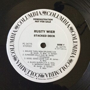 Rusty Wier Stacked Deck Stereo Vinyl LP Columbia Platen - Etsy Nederland