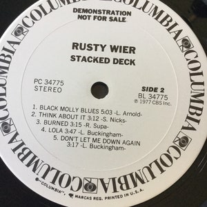 Rusty Wier Stacked Deck Stereo Vinyl LP Columbia Platen - Etsy Nederland
